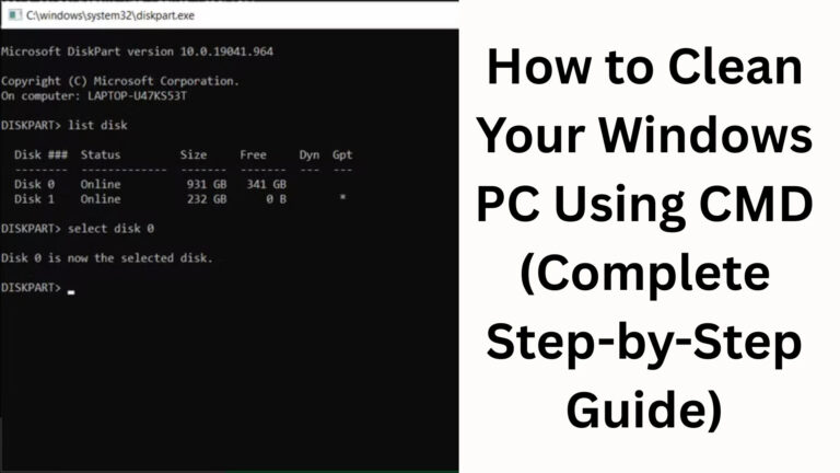 How to Clean Your Windows PC Using CMD?